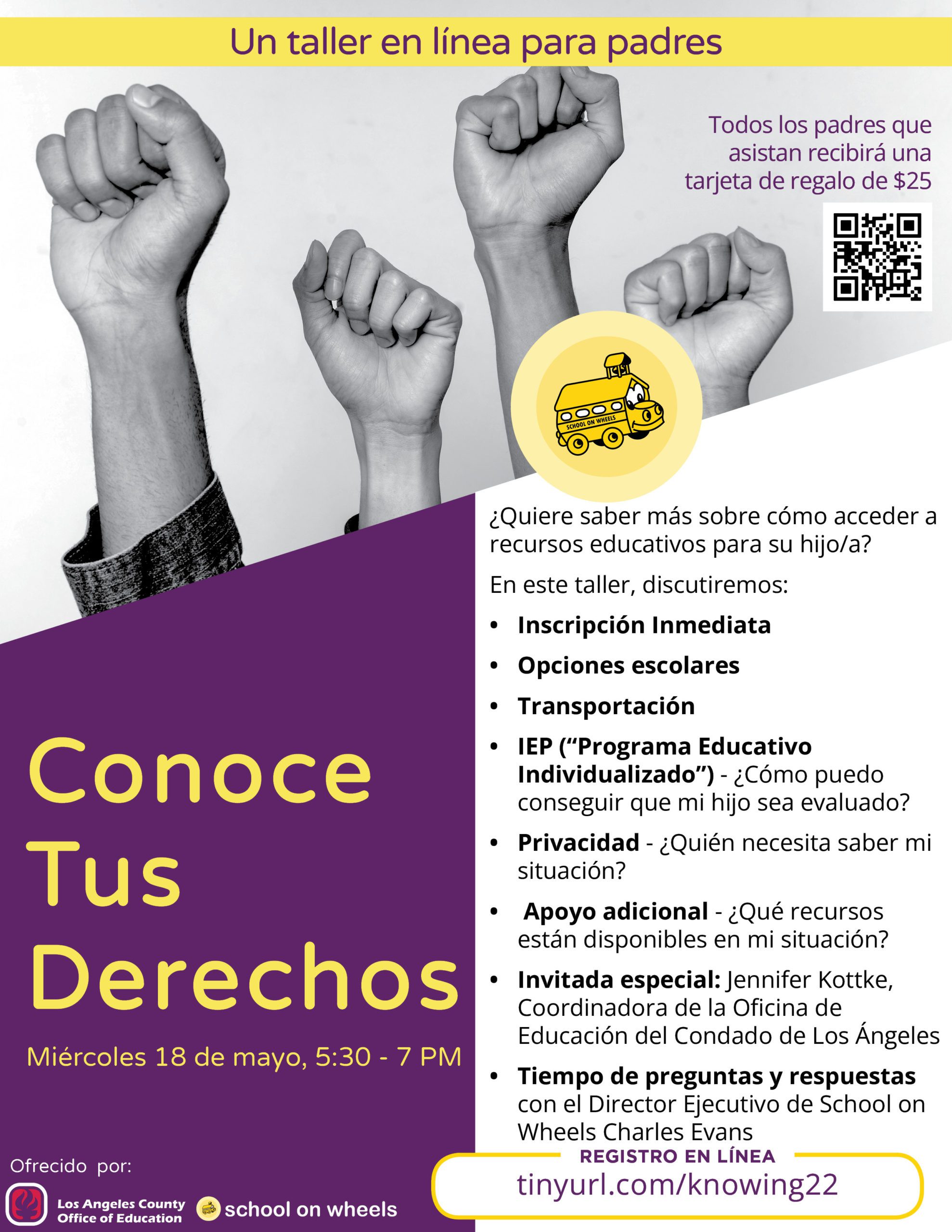 5/18: Knowing Your Rights webinar - School on Wheels